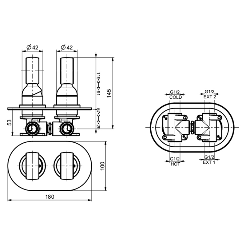 Смеситель для душа Webert Opera OA860101560 черный купить в Москве